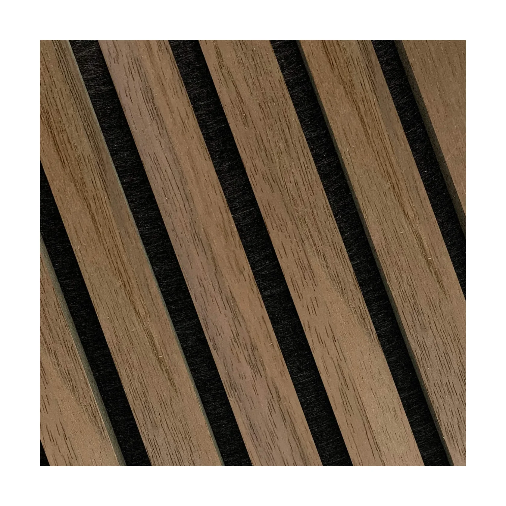 Composite Acoustic Panel Wooden Look Dark Brown Skated Wood Wall Panels ...