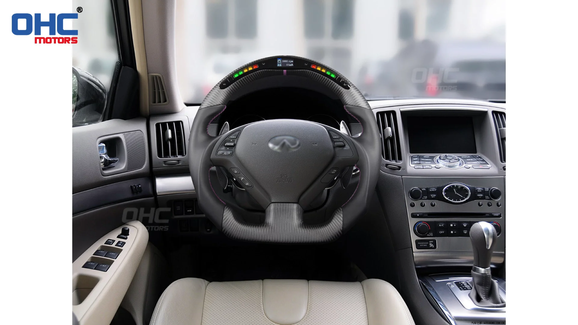Car Steering Wheel For 2012 Infiniti G37 Qx60 Sedan Exhaust Led Rpm ...