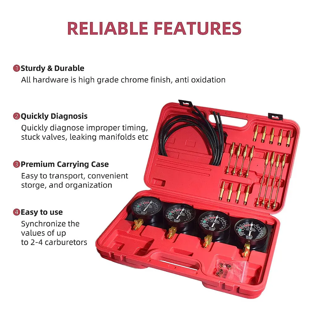 Universal Vacuum Carburetor Synchronization Balancer Gauge Carb Syn ...