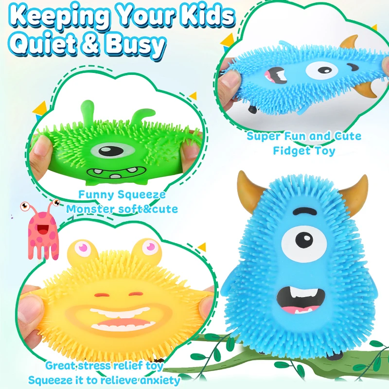 Wholesale 2024 New Arrival Cute 4" Custom Stress Relief Monster Squeeze ...