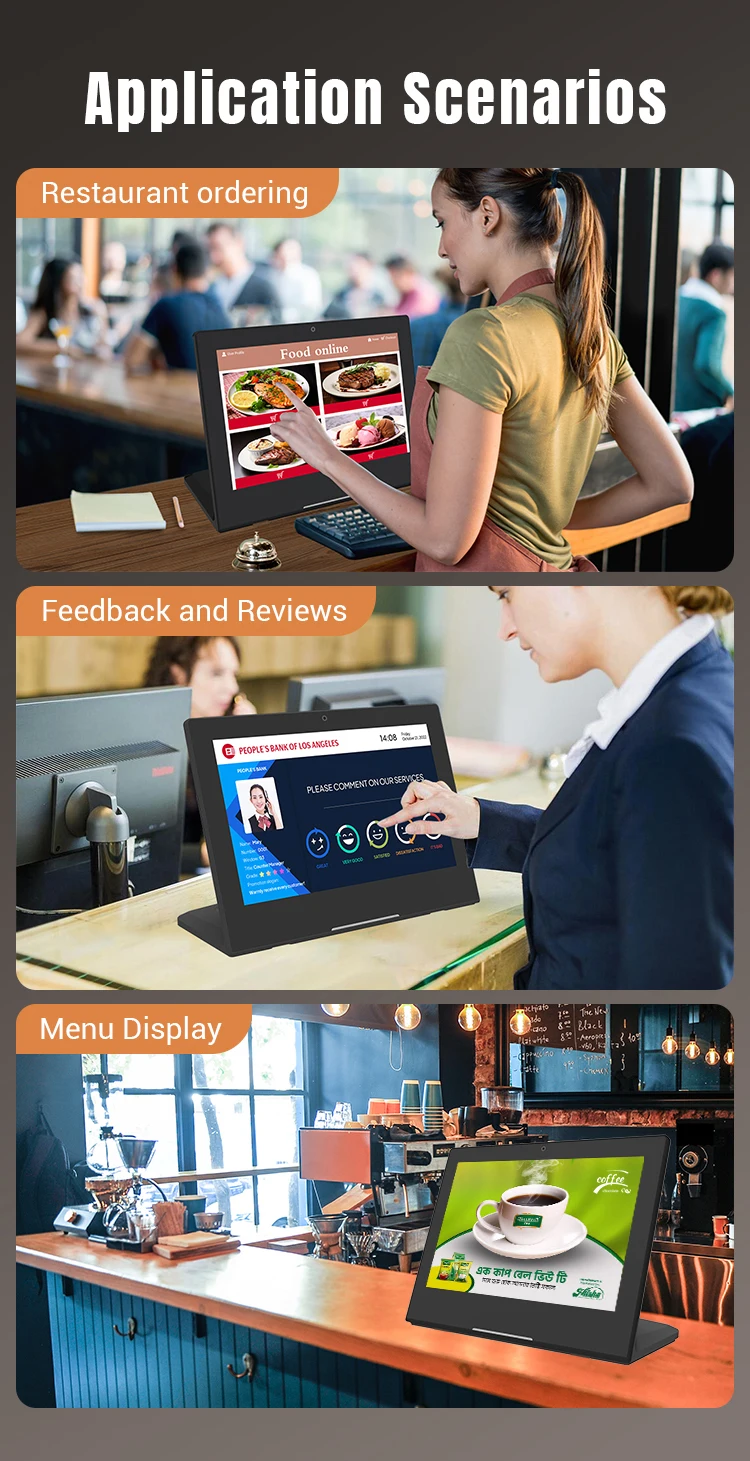 Wl1038t(2024) Desktop L Shaped 10.1 Inch Rk3568 Touch Screen Restaurant ...