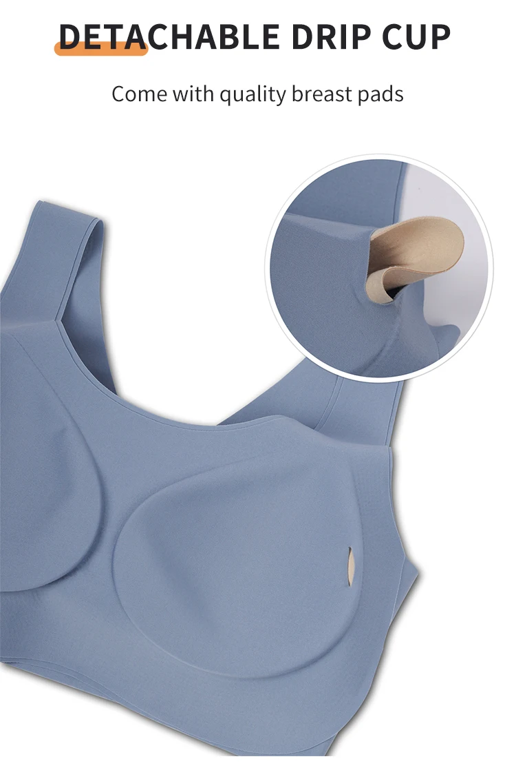 New Style 5 Colors Smooth One Size Fits All Seamless Bra With Removable ...