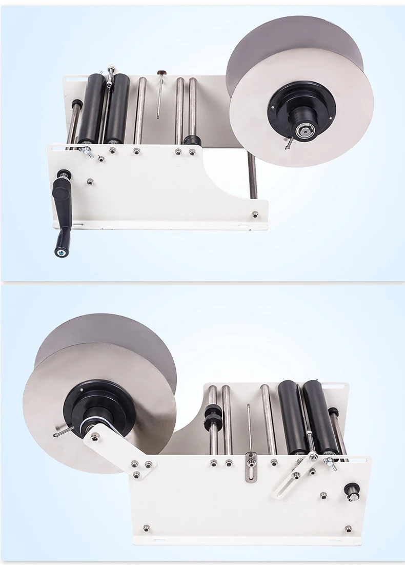 Manual Labeling Machine For Round Bottles Cylindrical Bottles Adhesive ...