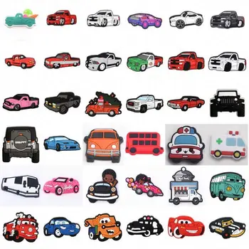New Custom Racing Car Croc Charms Cartoon Accessories Pvc Car Truck ...