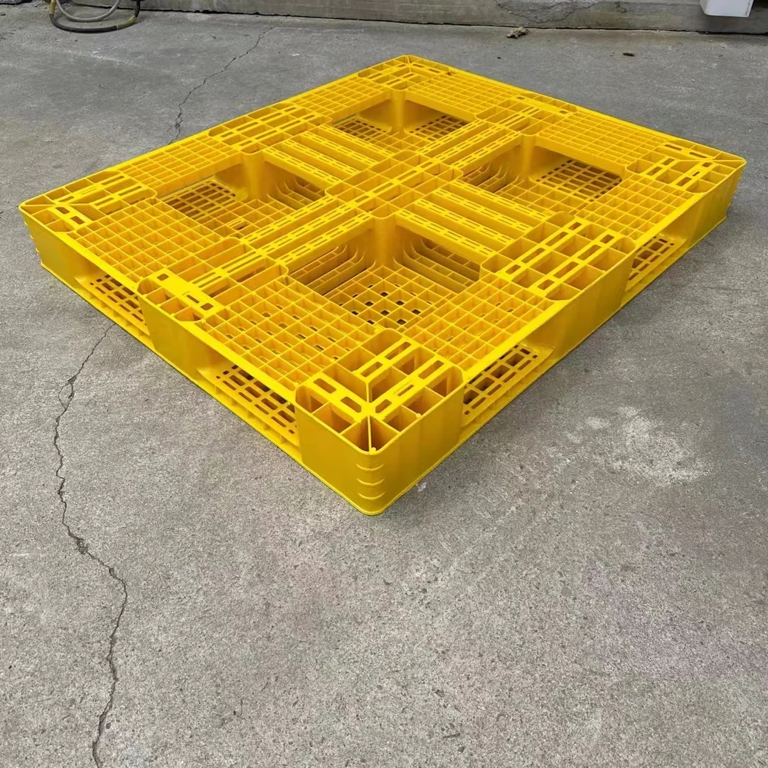 6 Runners Grid Pallet Moisture-proof Plastic Pallet Warehouse Pile ...
