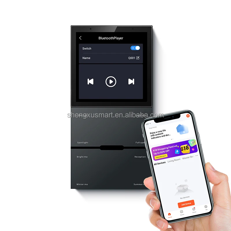 4 Inch Tuya Smart Home Control Panel - Multi-Functional Touch Screen