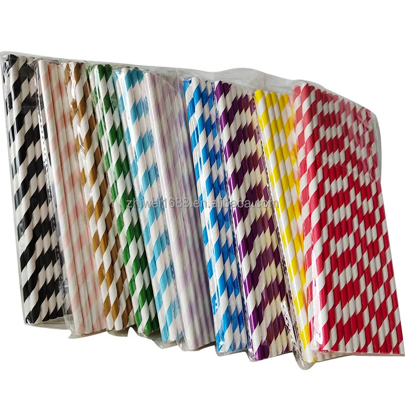 Wholesale Degradable Colorful Paper Straw For Drinking Beverages - Buy ...