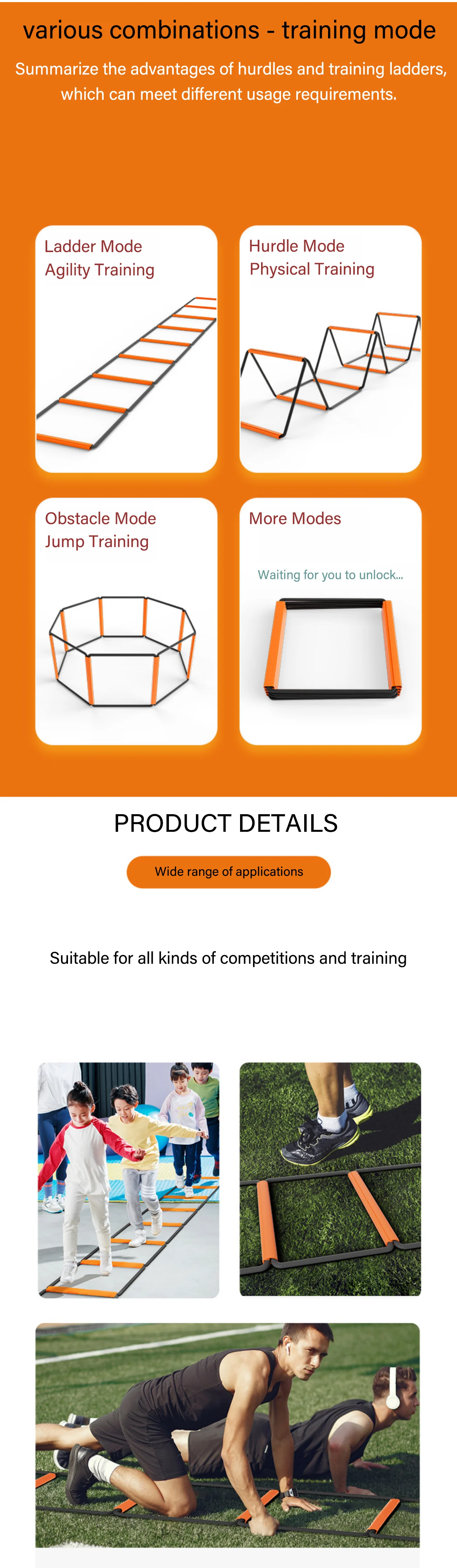 Foldable Tangle-Free Agility Ladder for Training Equipment - OEM