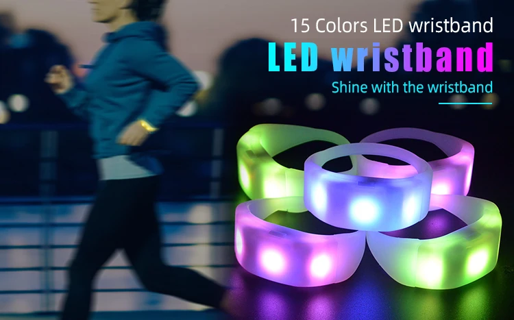Custom Logo Led Bracelets Concerts Bar Nightclub Wedding Party Event ...