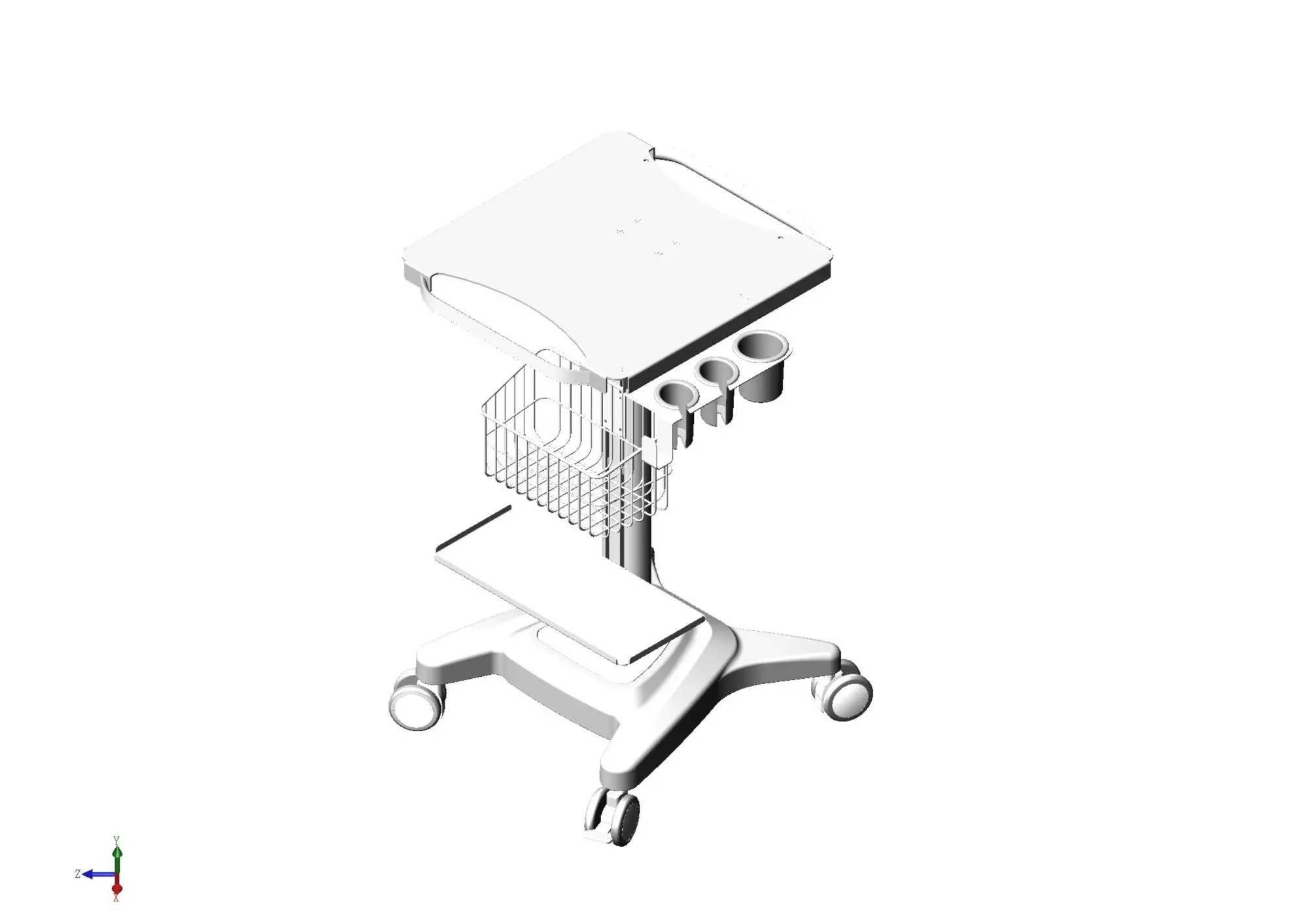 Portable Ultrasound Trolley Cart - Hospital Trolley Ultrasound Machine