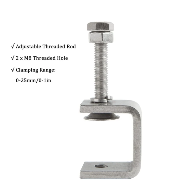 304 Stainless Steel 30MM Tiger Clamp - Heavy Duty C Clamps for Woodworking