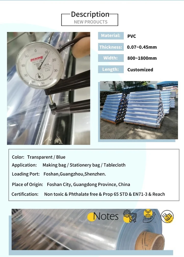 Normal Clear Plastic Flexible Transparent Pvc Film Soft Pvc Film Roll ...
