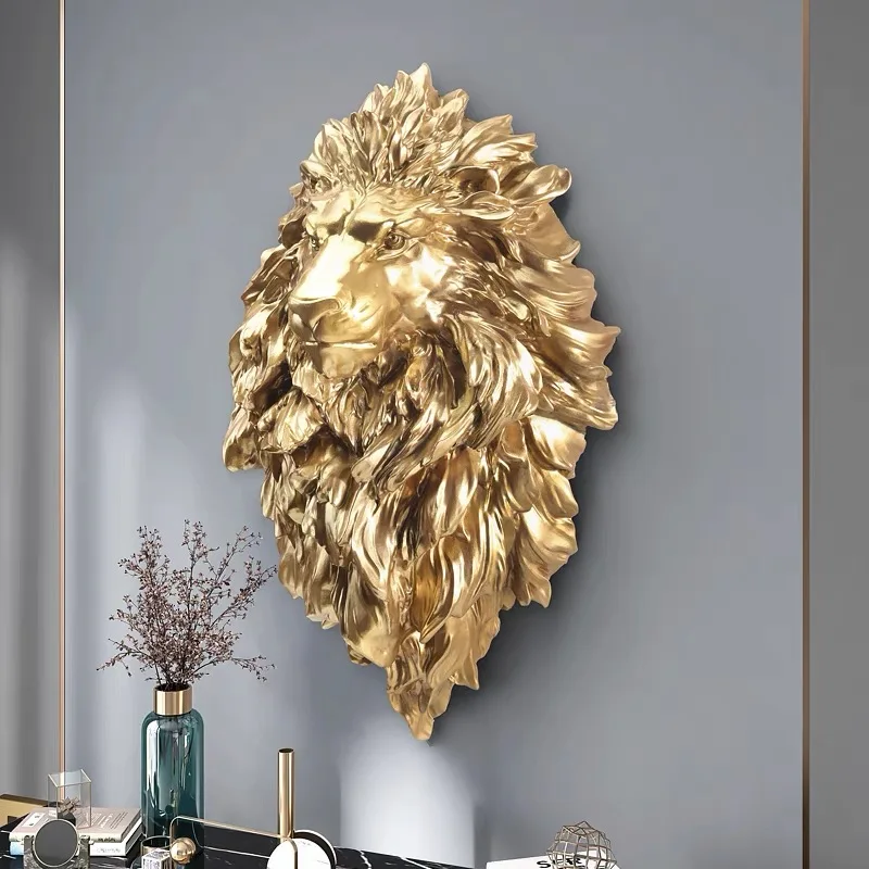 Alibaba.com: Modern Home Decor Luxury Wall Mounted Lion Head Statue ...