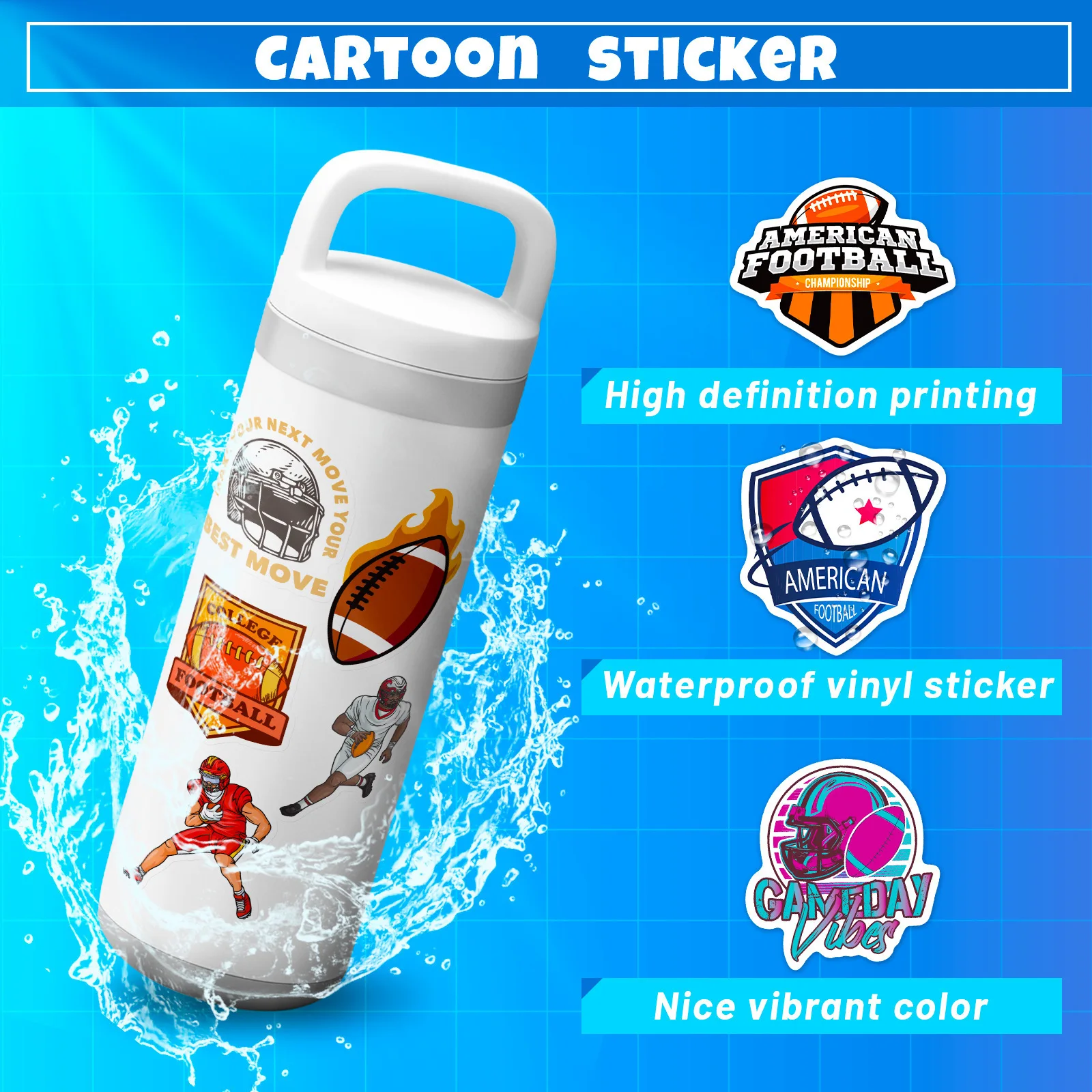 50pcs Simple INS Style Black and White Graffiti Cartoon Sticker ...