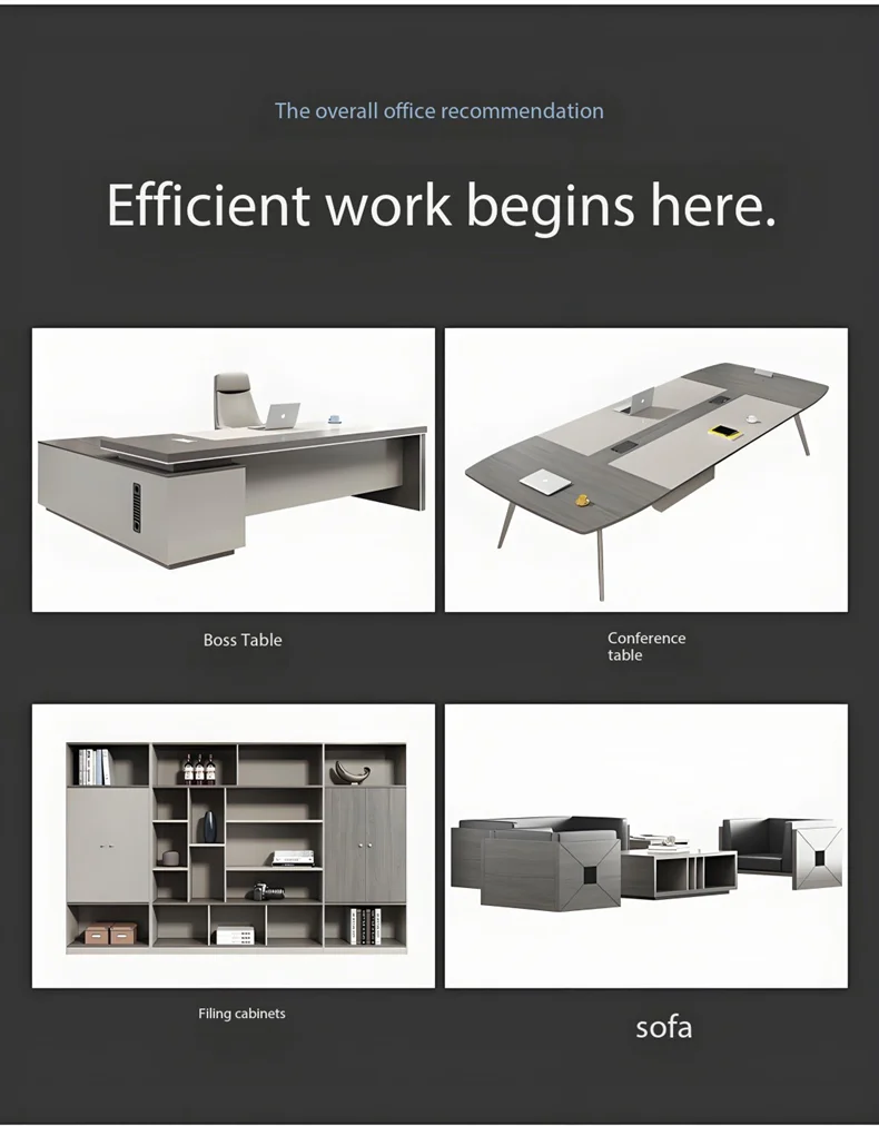 Modern Office Furniture Executive CEO Workspace Office Desks L Shape ...