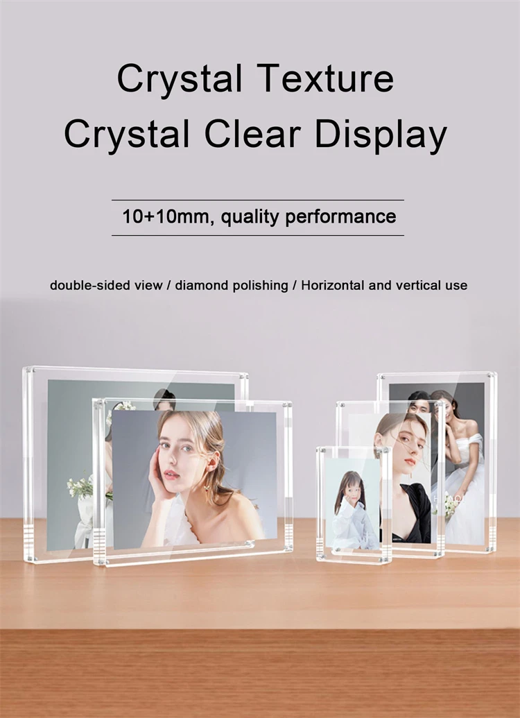 Customized Clear Acrylic Frame Holder Photo Frame Desktop Stand ...