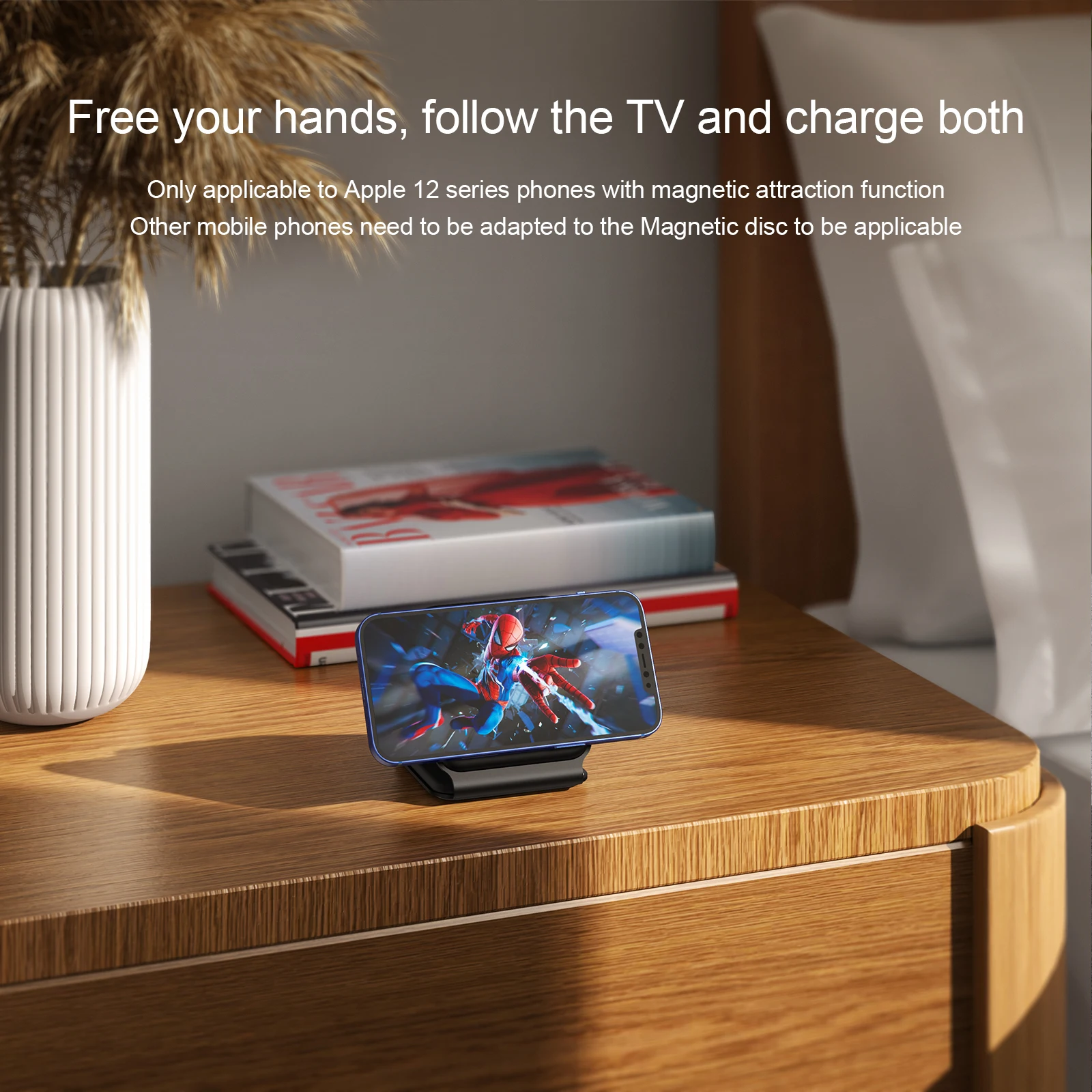 3 In 1 Magnetic Foldable Desk Phone Charger For Iphone Series 15w Fast ...