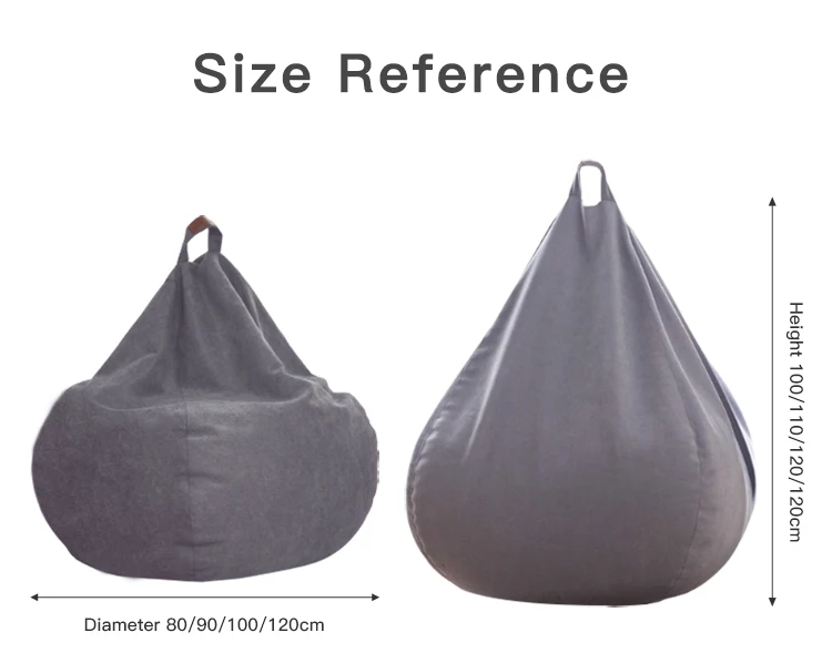 Yj Dorm Floor Sofa Pear Big Bean Bag Cover Bedroom Corner Couch Living ...