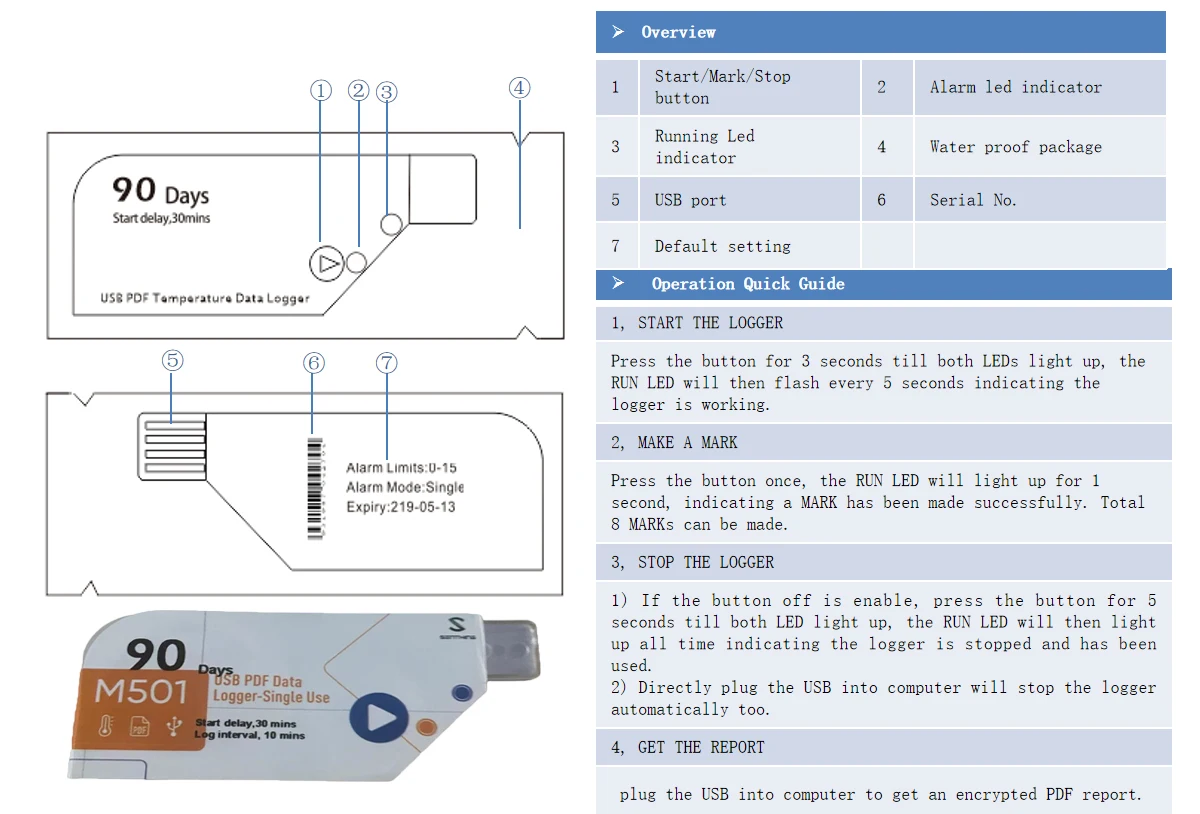 Mini Temperature Data Logger With Usb Query In Pdf Format For ...