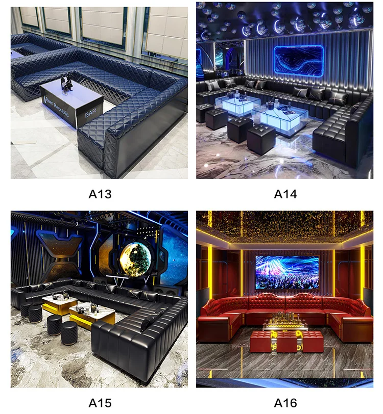 Customized Luxurious Modern KTV Sofas with bar Booth, High-end Club ...