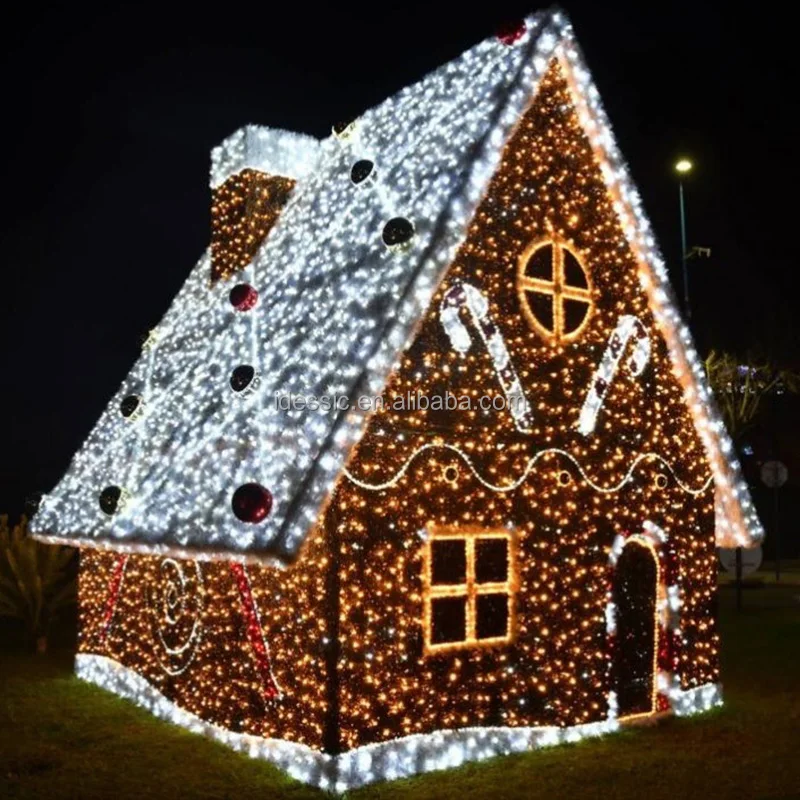 Outdoor 3d Lighted Large Christmas Gingerbread Man Decorations For ...