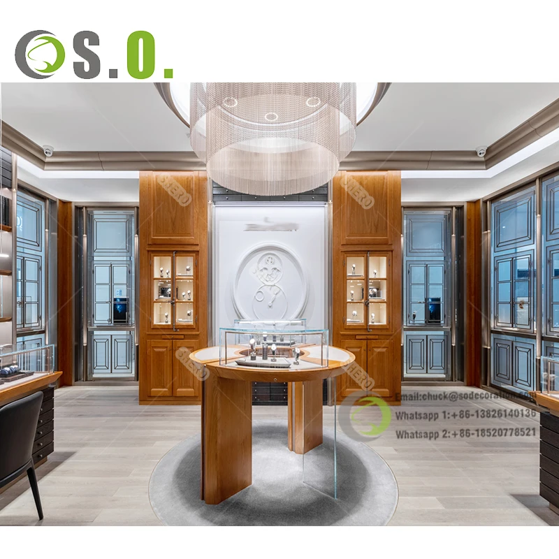 Open Built Retail Cabinet Display Showcase Watch Wooden Display Cabinet ...