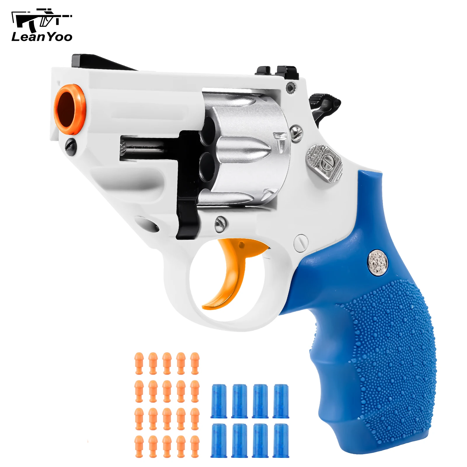 Metal Revolver Blaster Toy Gun Soft Bullet Gun Burst Simulation Can ...