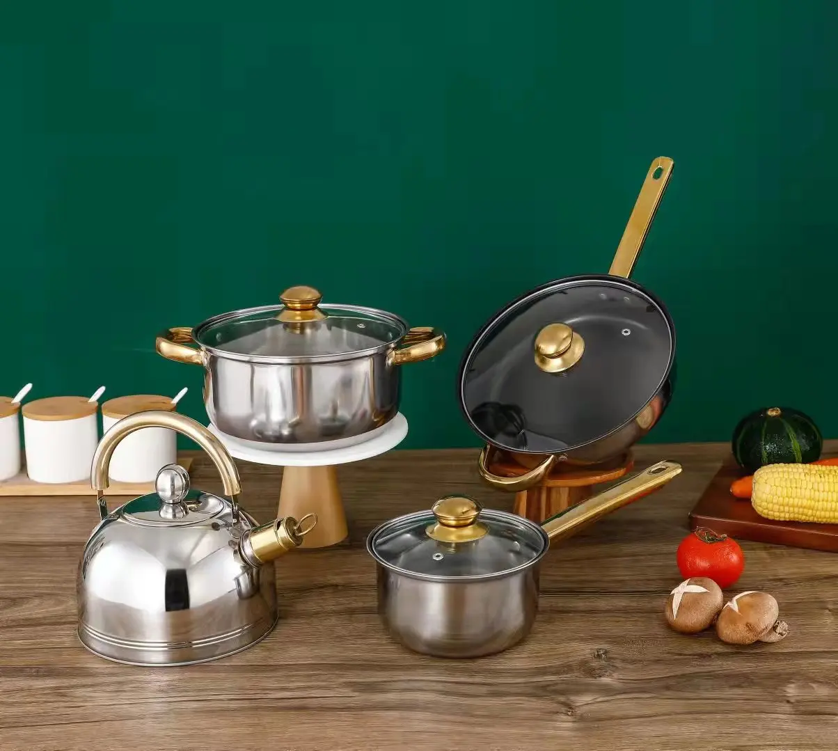 12pcs Stainless Steel Cooking Pot And Pan Set Stainless Steel Cookware ...