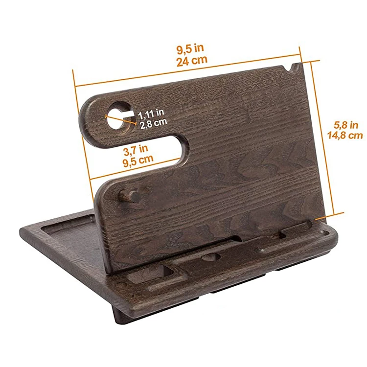 Mobile Phone Rack Rechargeable Wooden Satellite Cell Phone Docking ...