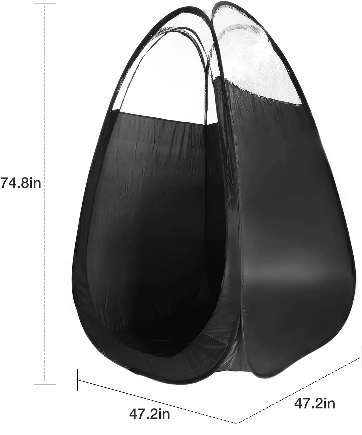 Portable Pop up Waterproof Sunless Tanning Booth Black Spray Tan Tent ...