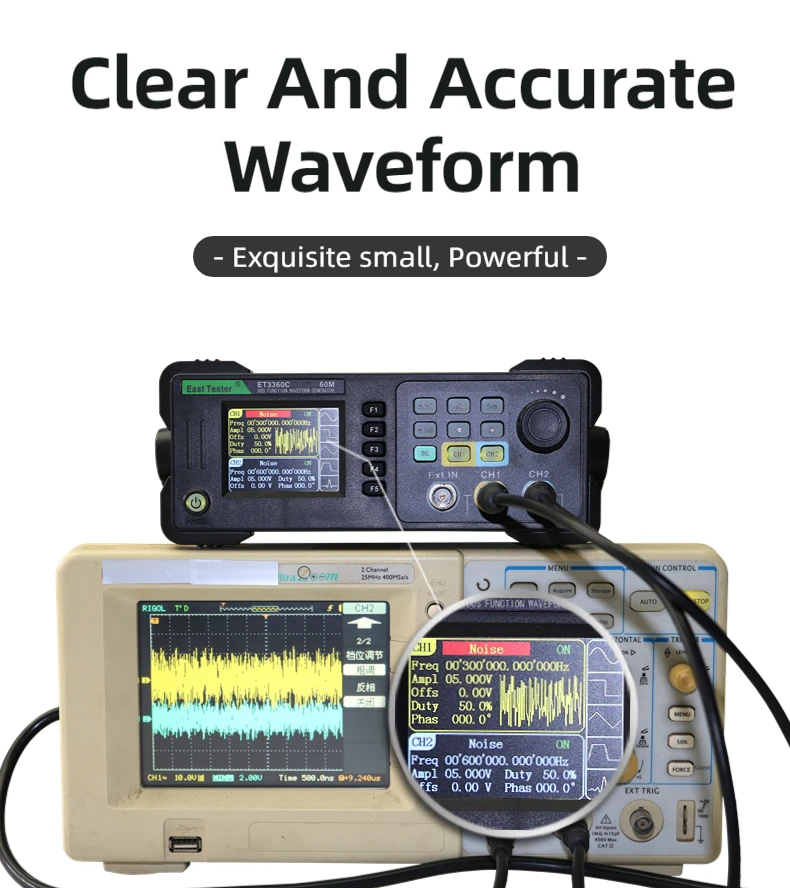 Two-channel Function Arbitrary Waveform Generator 20mhz/40mhz/60mhz High Precision Frequency ...