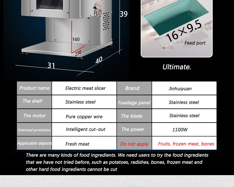 Meat Slicer Table Top Automatic Meat Cuber Chicken Cutter