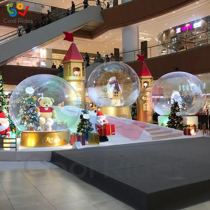 Outdoor Christmas Theme Clear Dome Inflatable Tent Snow Globe Giant ...