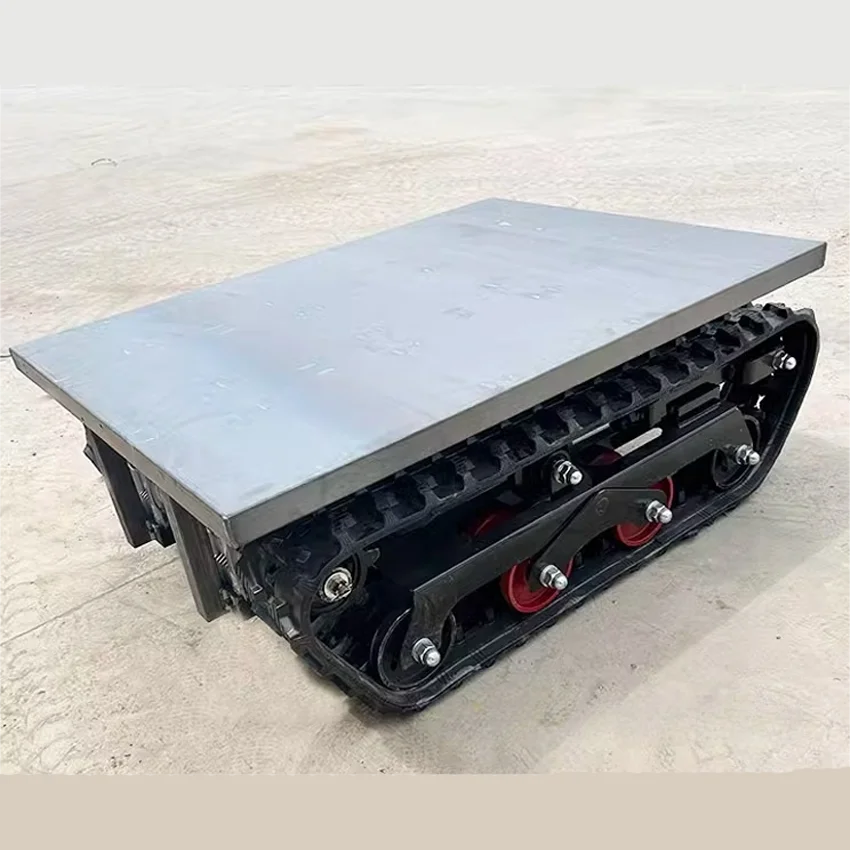 Lifting Crawler Chassis Dual Motor Electric Rubber Track