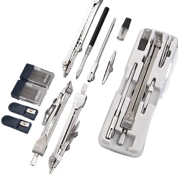 Deli 8605 Stainless Steel Drawing Set Durable Drawing Compass ...