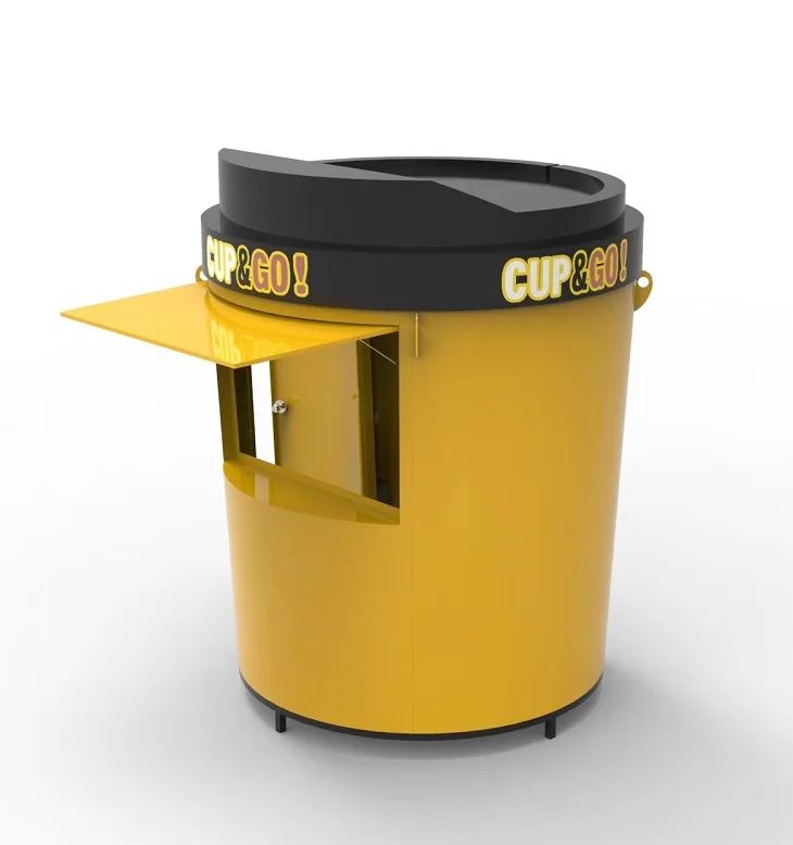 Cup Shape Coffee Shop Kiosk - Modern & Durable Design