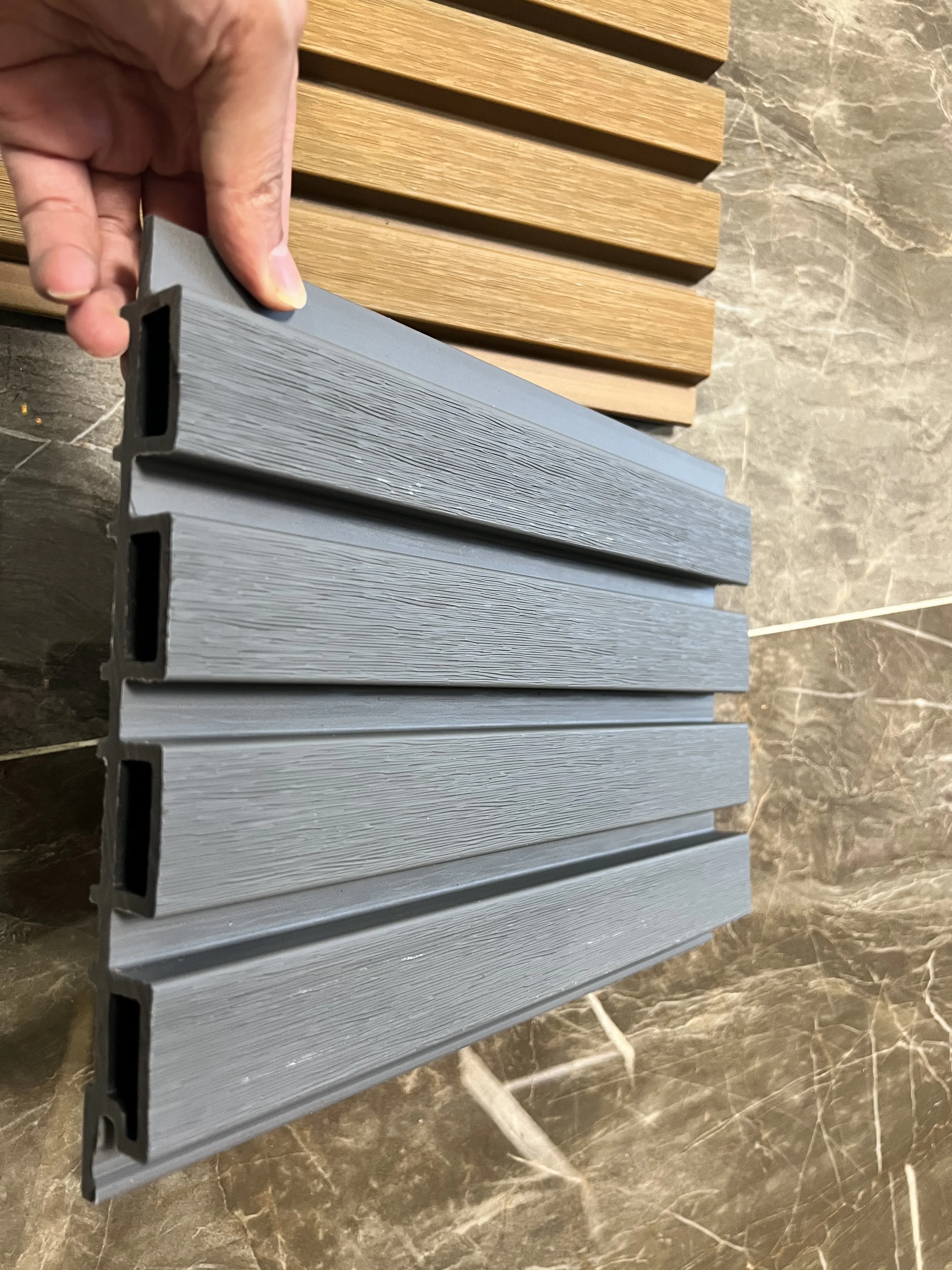 Outdoor Partition Wall Board Cladding Fluted Decorative Exterior Wpc ...