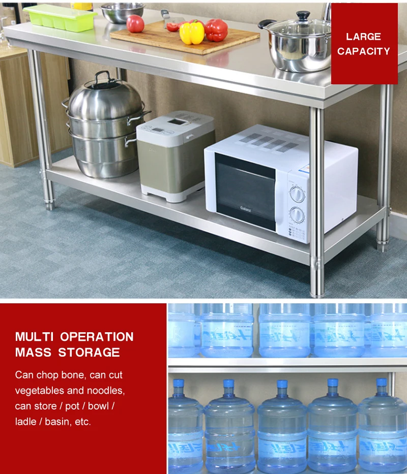 Flat Pack Stainless Steel Workbench For Kitchen Commercial Ss201 ...