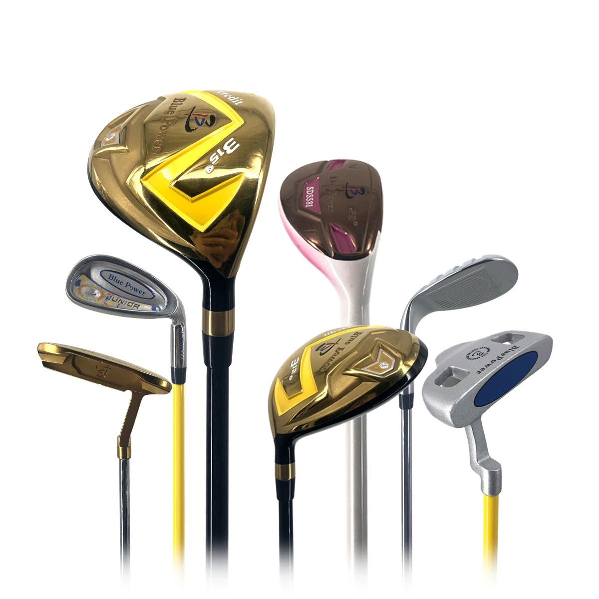 Blue Power Golf Club Set - Complete, Portable, and Durable