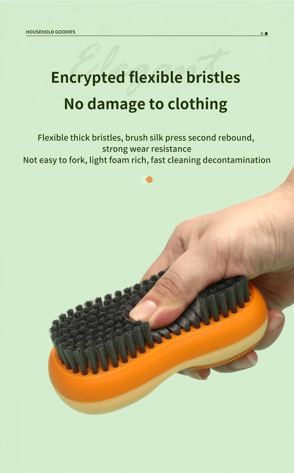 Household Clothes Laundry Brush Soft Bristle Laundry Scrub Brush For ...