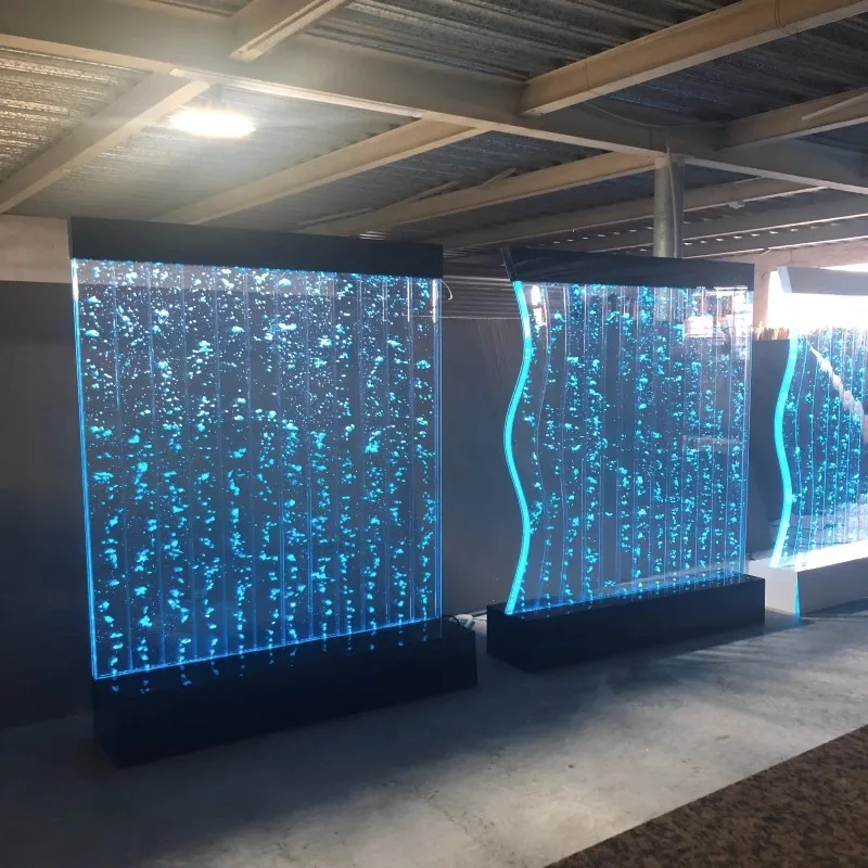 Modern Luxury LED Acrylic Aquarium Water Bubble Wall Screen