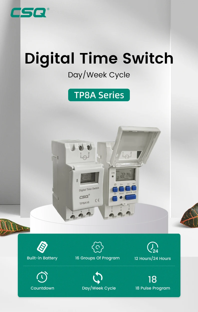 CSQ Timer 220V 110V 24V 12V - Digital LCD Power Timer