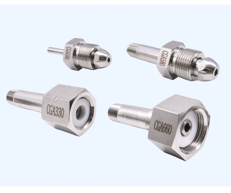 CGA Steel 316 Gas Cylinder Connectors CGA5/8"-RH Polished Fittings for ...