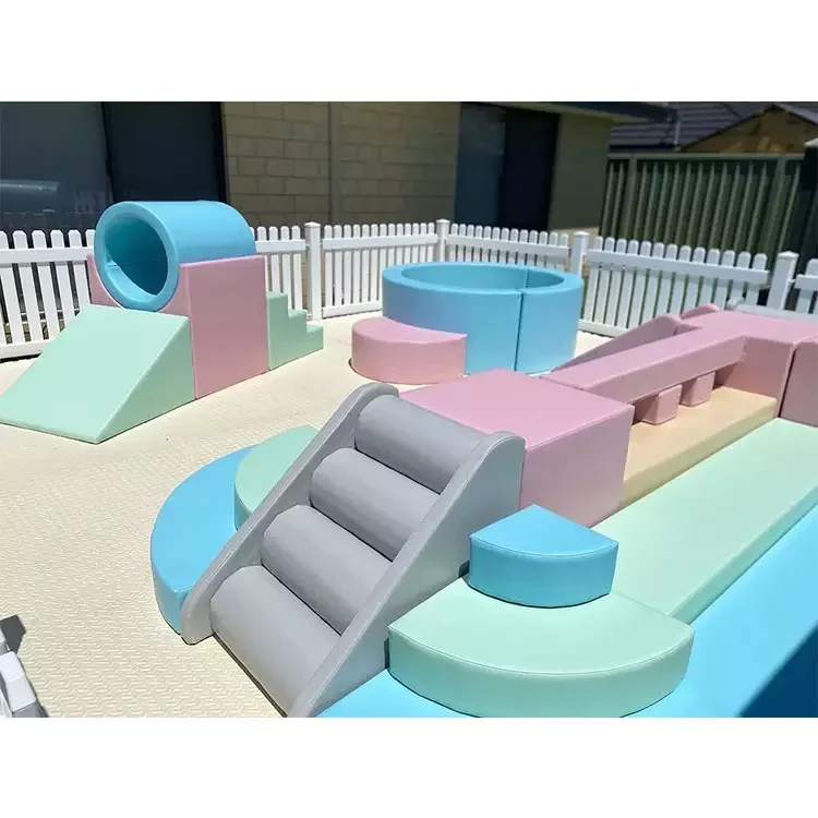 White Pastel Color Children Soft Play Package for Toddlers