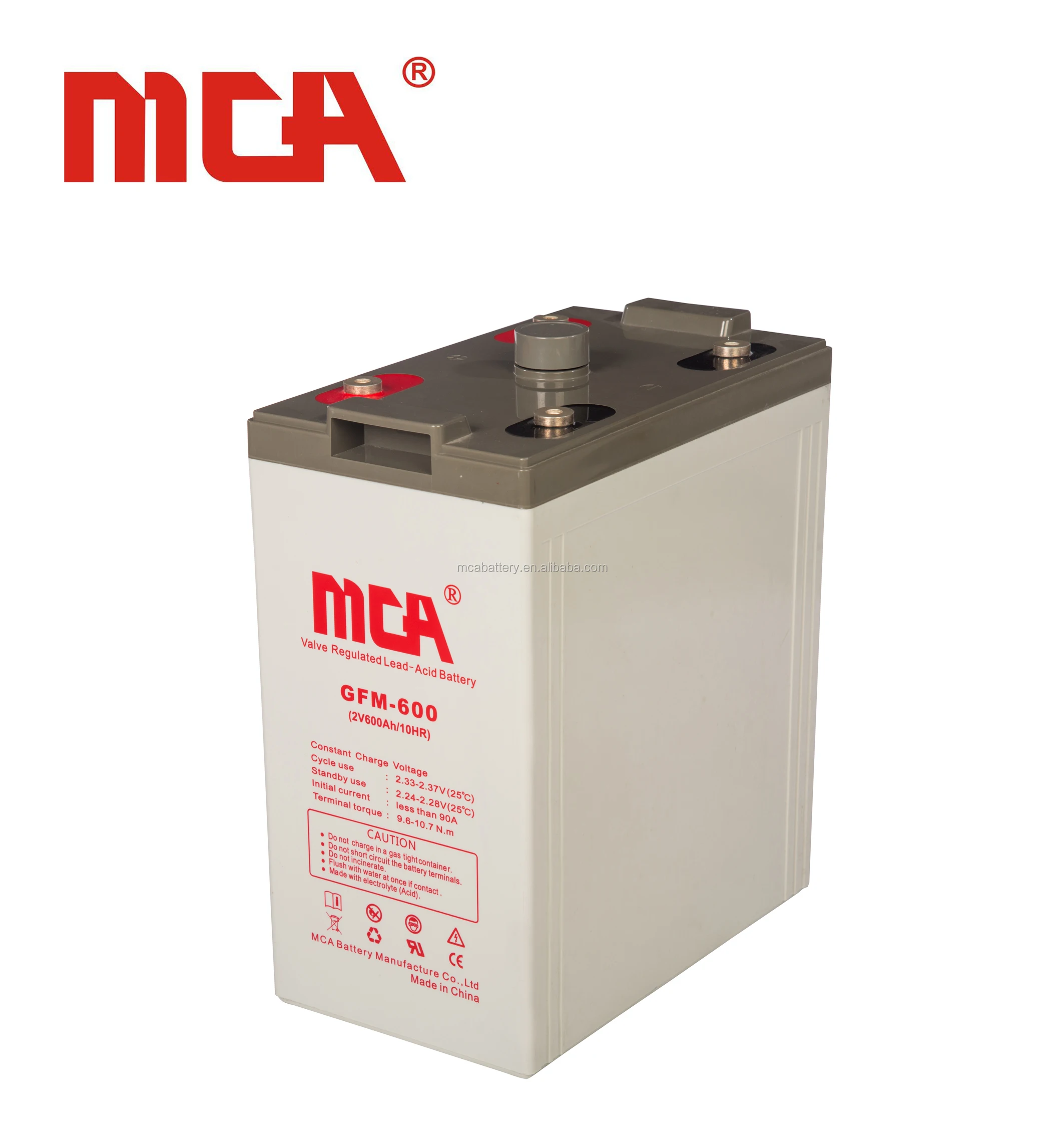 2 Volt Lead Acid Power Batteries 600ah for Mobile Base Station