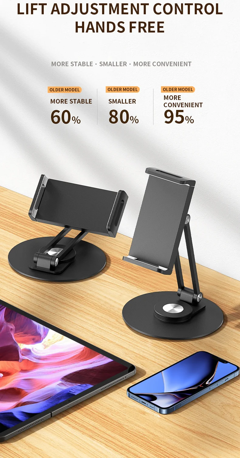 Factory Price Foldable Desktop ABS Aluminum Alloy Cell Phone Tablet ...