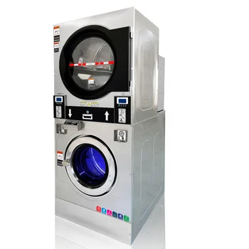 Laundromat Coin Washing Machine,Stack Washer With Dryer,Coin Operated ...