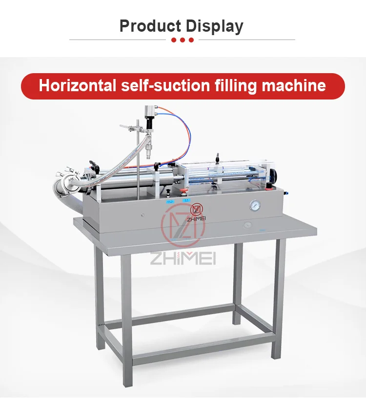Horizontal Self-suction Filling Machine,Table Top Automatic Piston ...