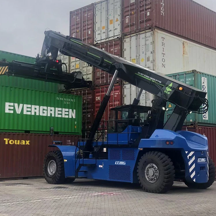 China 45ton Heavy Duty Container Electric Reach Stacker Forklift 15m ...