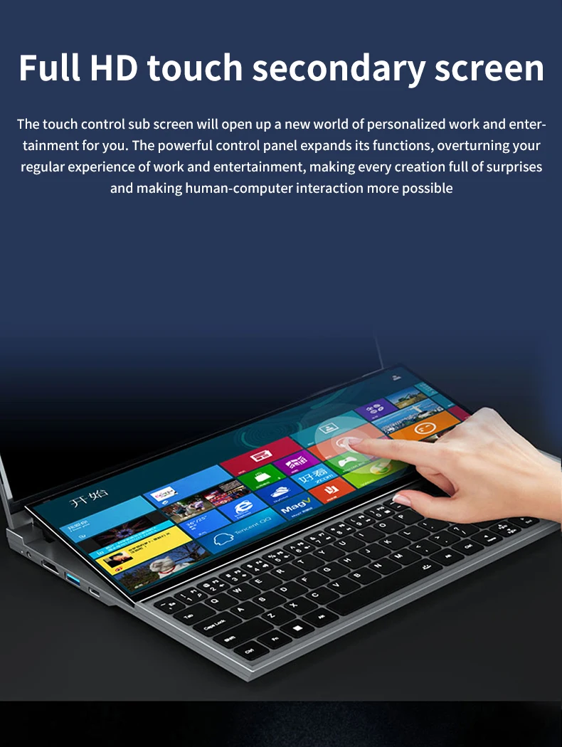 Dual Screen Laptop Notebook Computer 16 Inch Touch Screen Core I7 10th ...